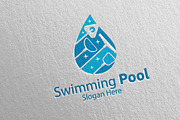 Swimming Pool Services Logo 23, a Branding & Logo Template by denayunebgt