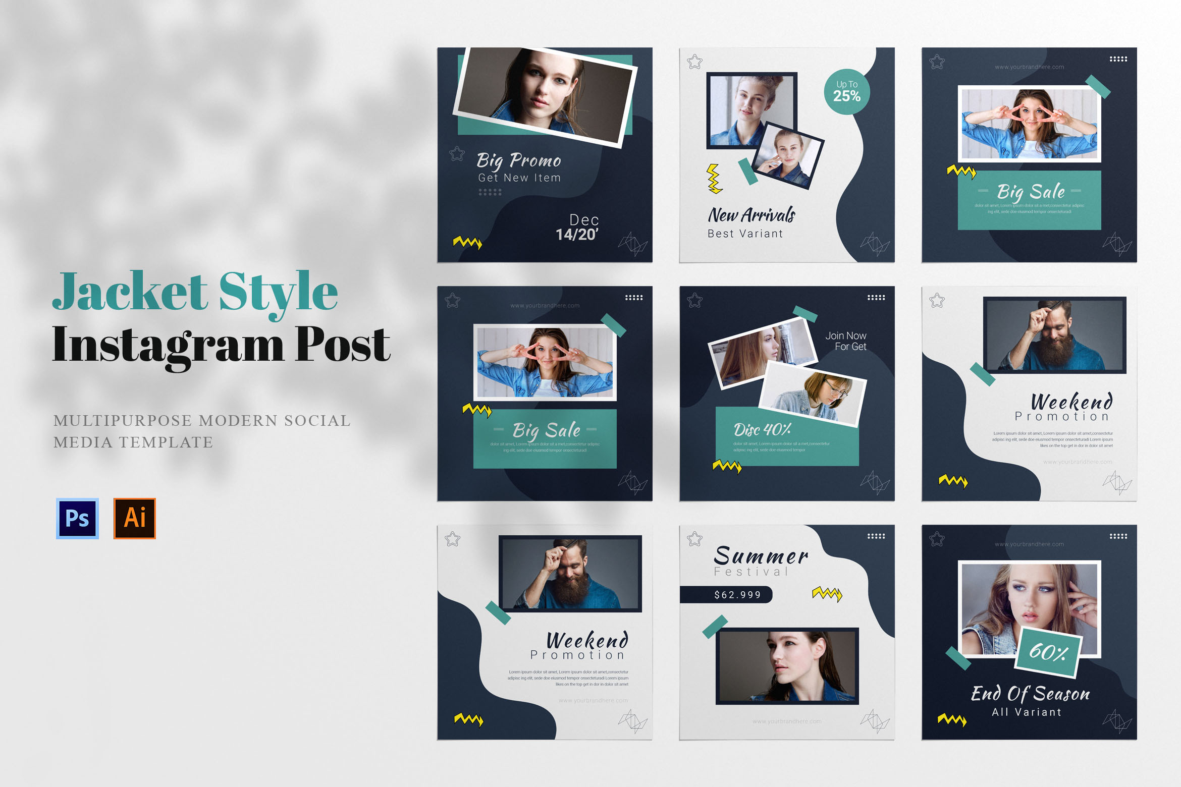 Jacket Style Social Media Post, a Social Media Template by inspirasign