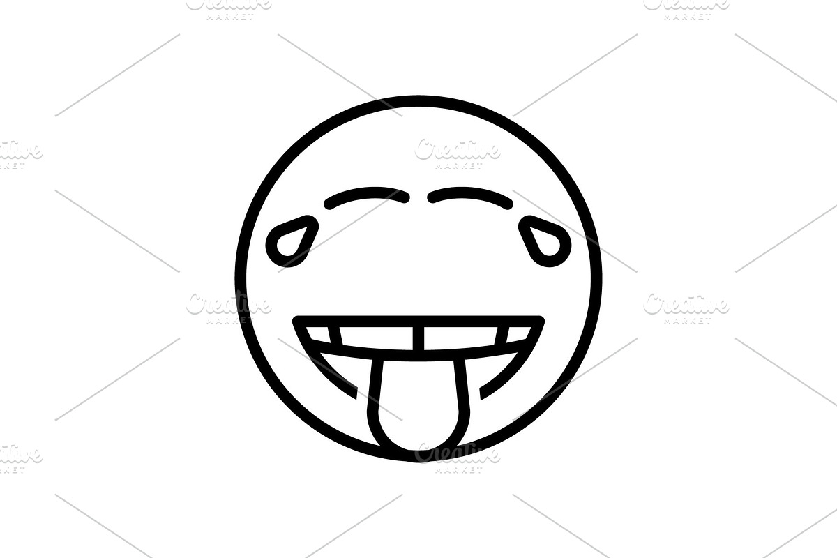 Joke laugh icon, an Emoji Icon by Creative priyanka | Creative Market