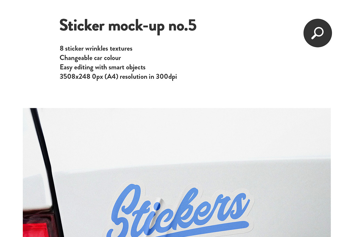 8 Sticker & logo mock bundle, a Product Mockup by PrintPixel