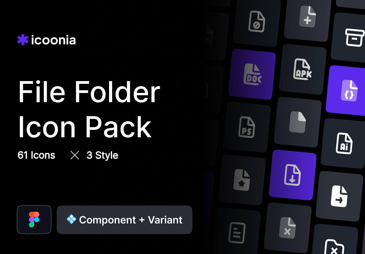Icoonia - File Folder Icon Pack, an Icon by Kawalan Studio | Creative ...