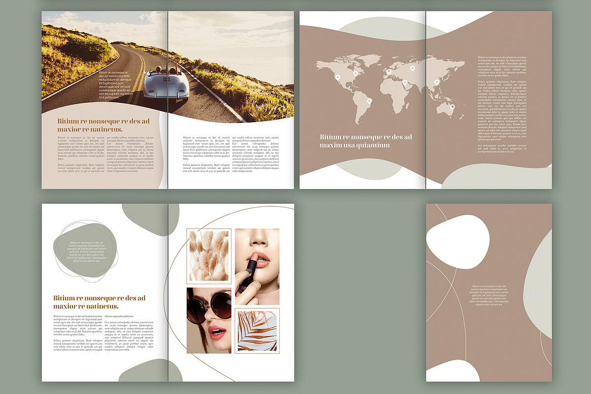 Magazine with Brown Accents, a Magazine Template by McLittle Stock