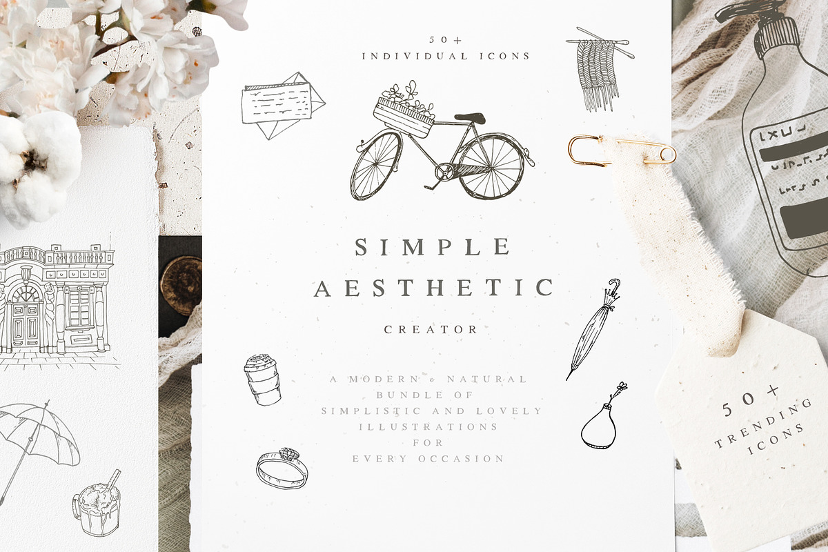 Modern Rustic Feminine Illustrations, a Decorative Illustration by ...