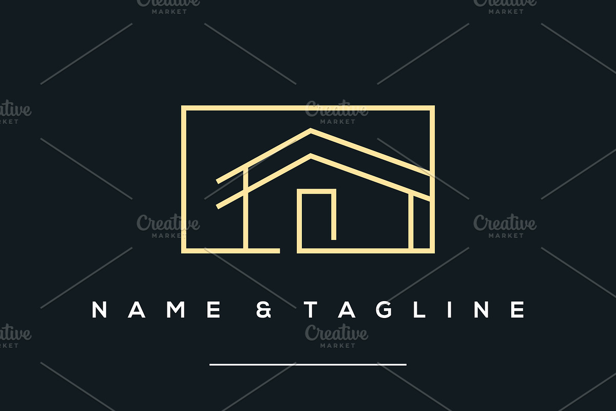 logo a modern stylish house, home, a Branding & Logo Template by idesign_4u