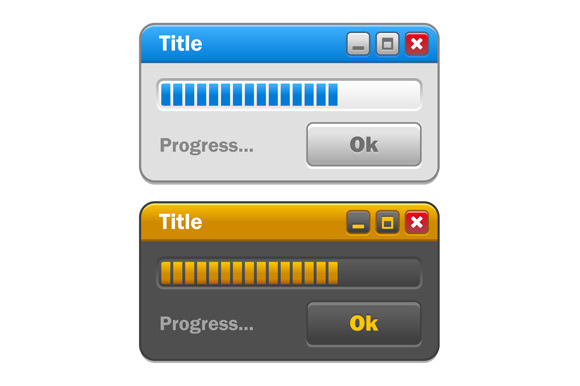 Windows with Loading Progress Bar, a Templates & Theme by in8finity