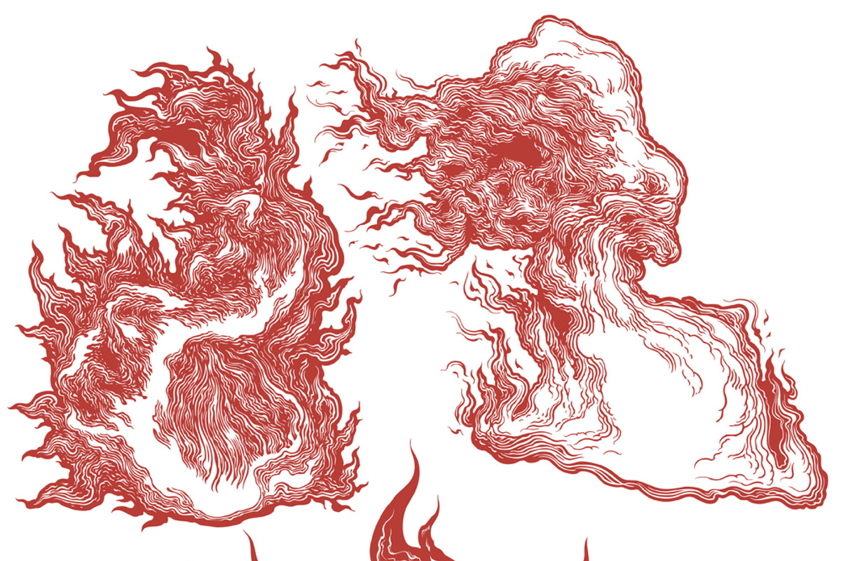 Design set Flame. Vector engraving, an Object Graphic by Vector Engraving