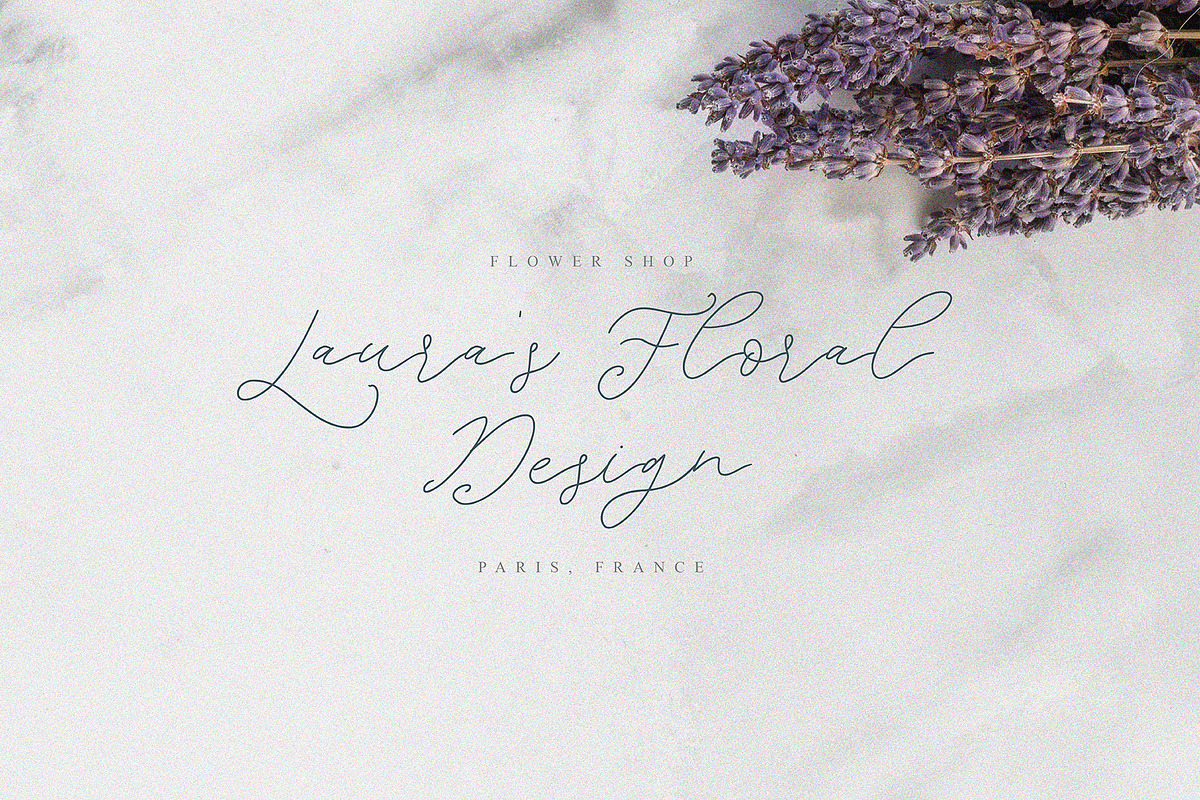Lavender Script, a Script Font by Creamy Script