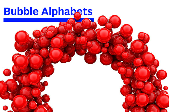 3D Bubble Alphabets, a Graphic by Madbiologist