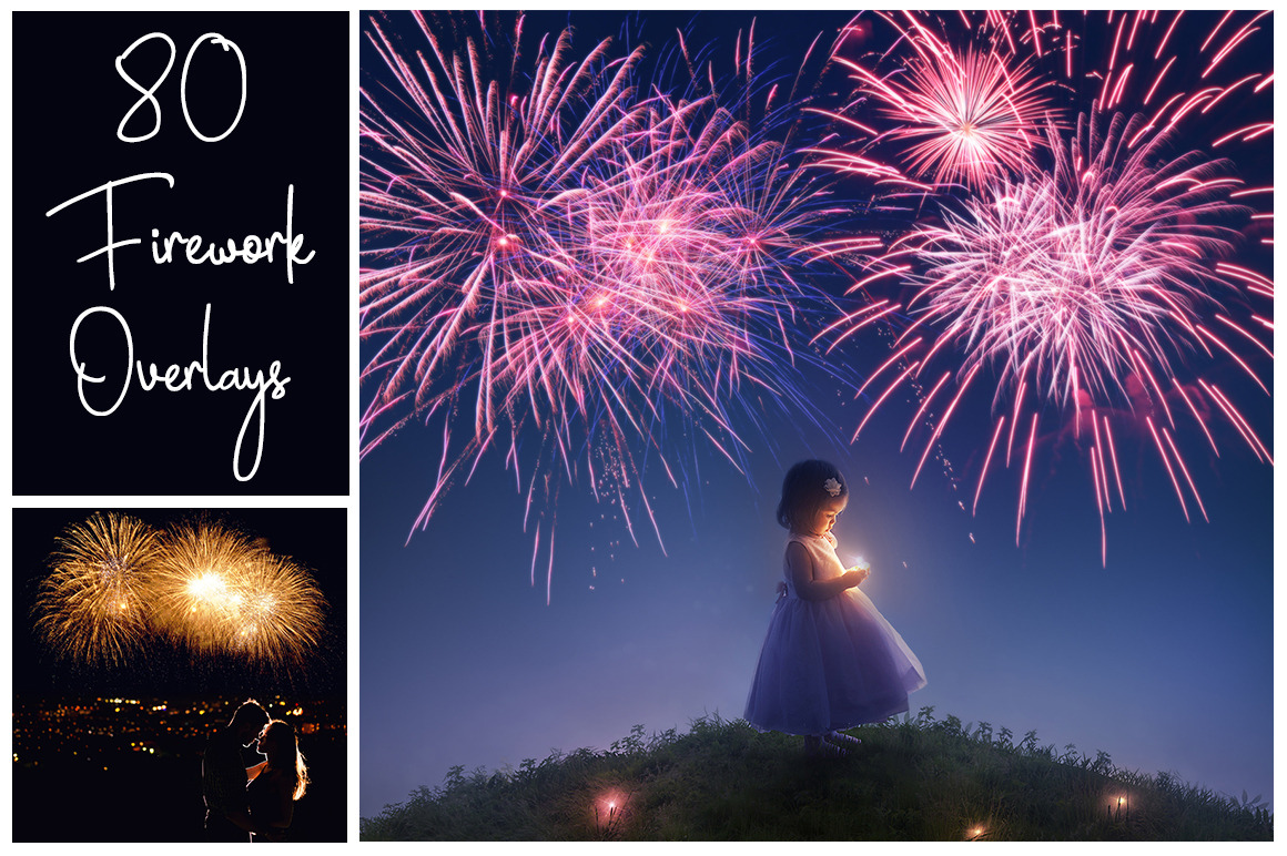 80 Firework Overlays, an Object Graphic by LovePhotoMoment