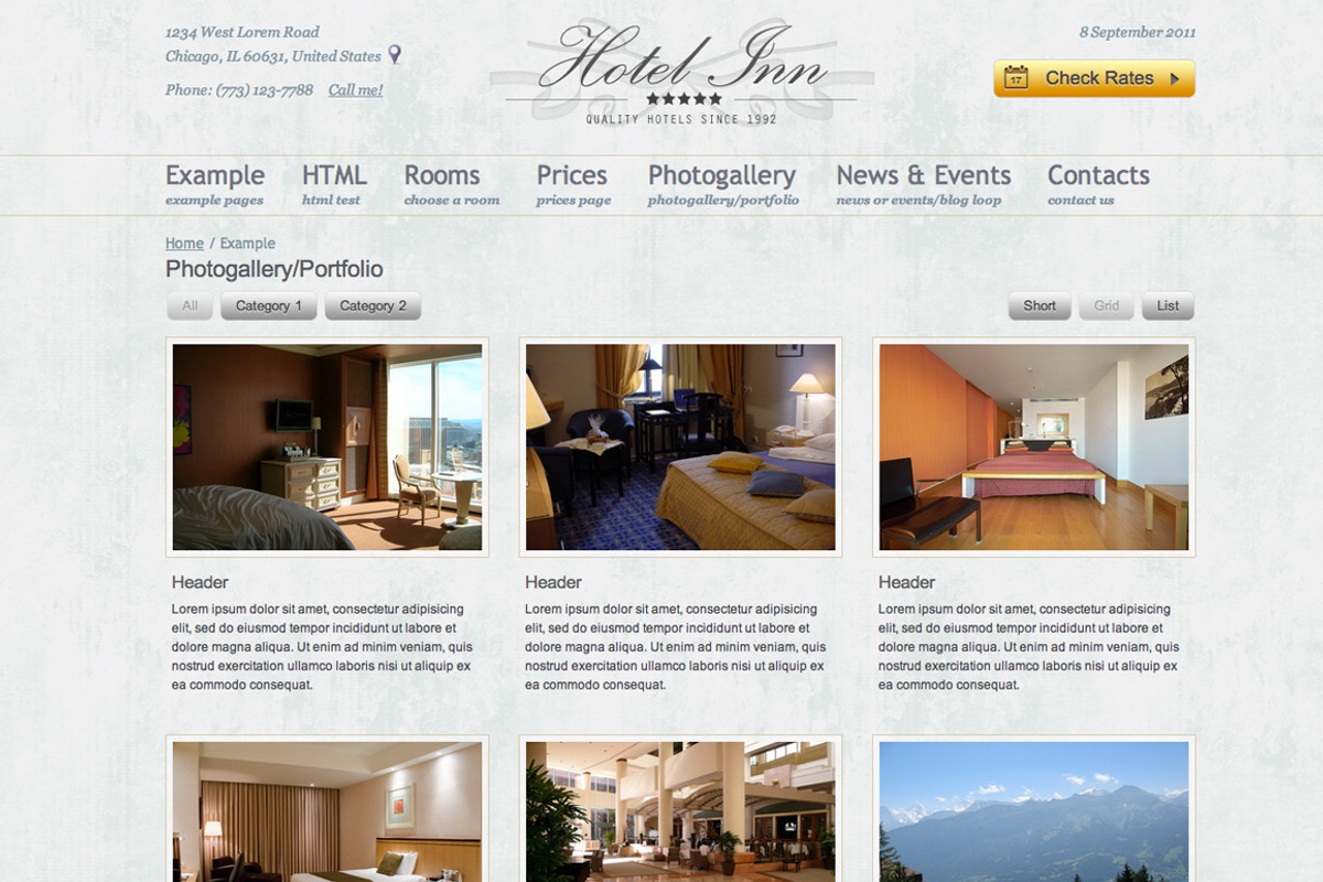 Hotel Inn HTML Template, a Websites & App Template by olevmedia