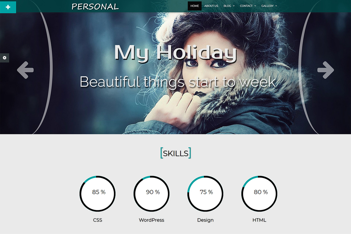 Personal WordPress Theme, a WordPress Template by Weblizar Themes & Plugin