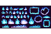 Burning blue fire, frames and, an Object Graphic by art PVP - market