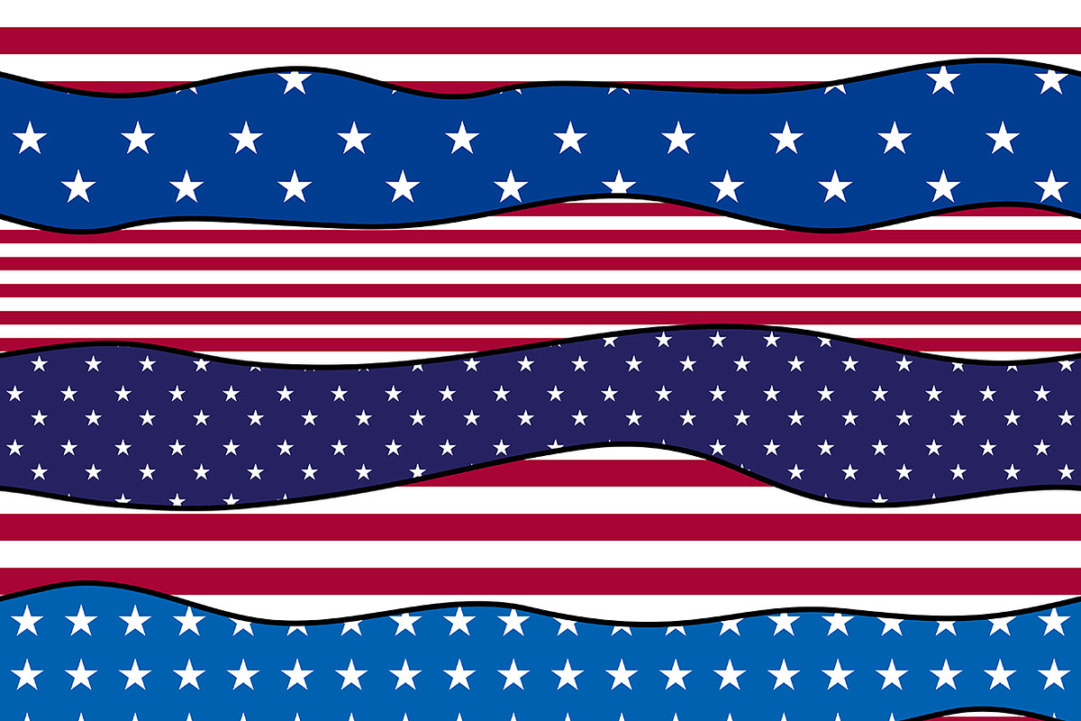 USA flag vector pattern