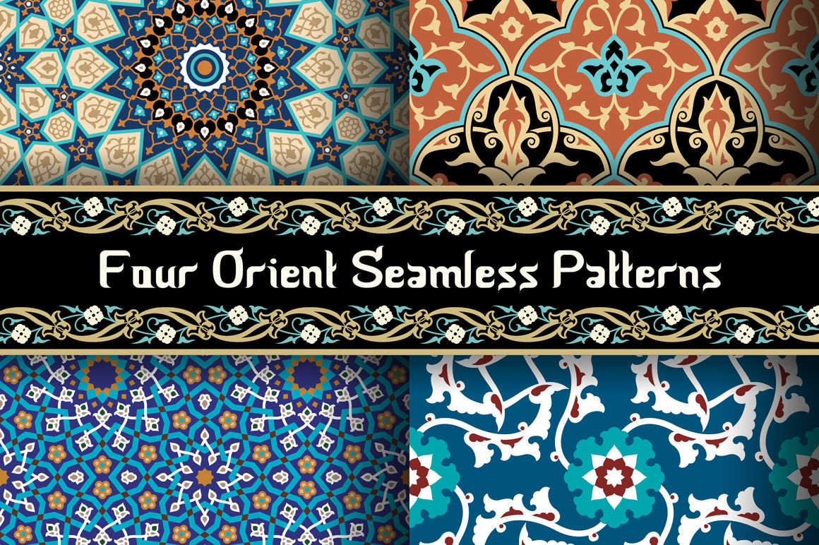 4 different orient patterns, a Pattern Graphic by Azat1976