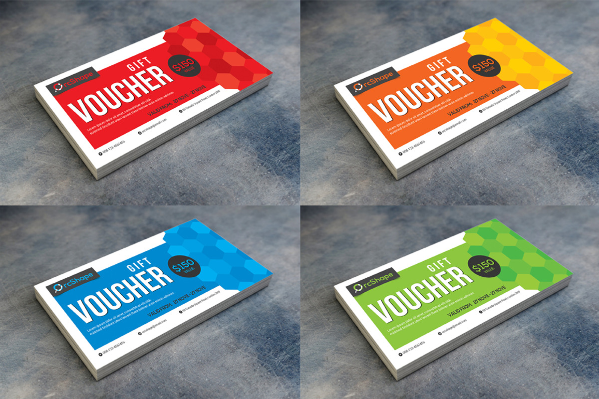 Gift Voucher Bundle, a Card Template by Orcshape Studio