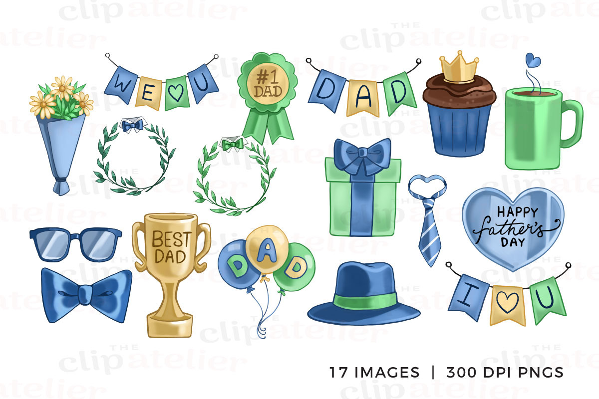 Father's Day Clipart, an Illustration by TheClipAtelier