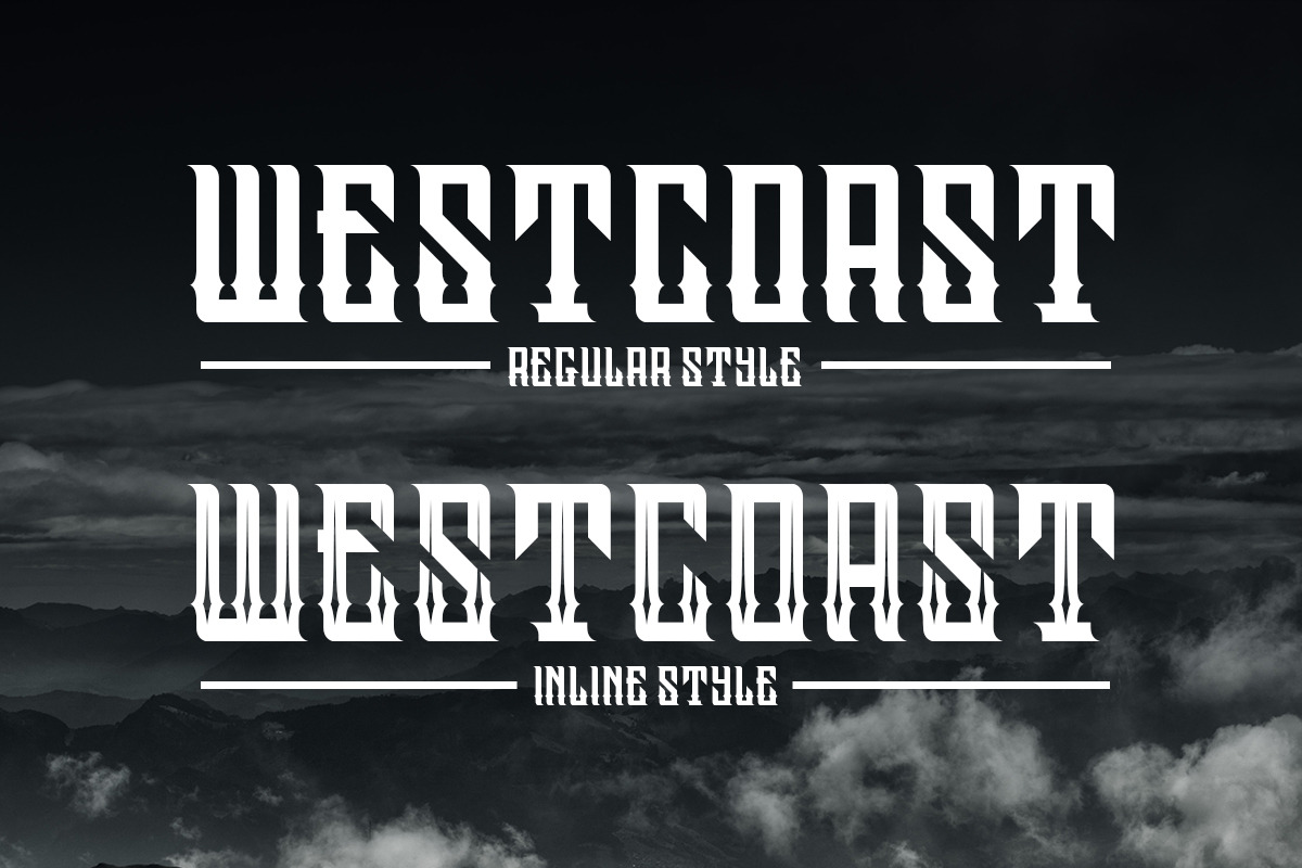 Westcoast, a Blackletter Font by Muntab_Art