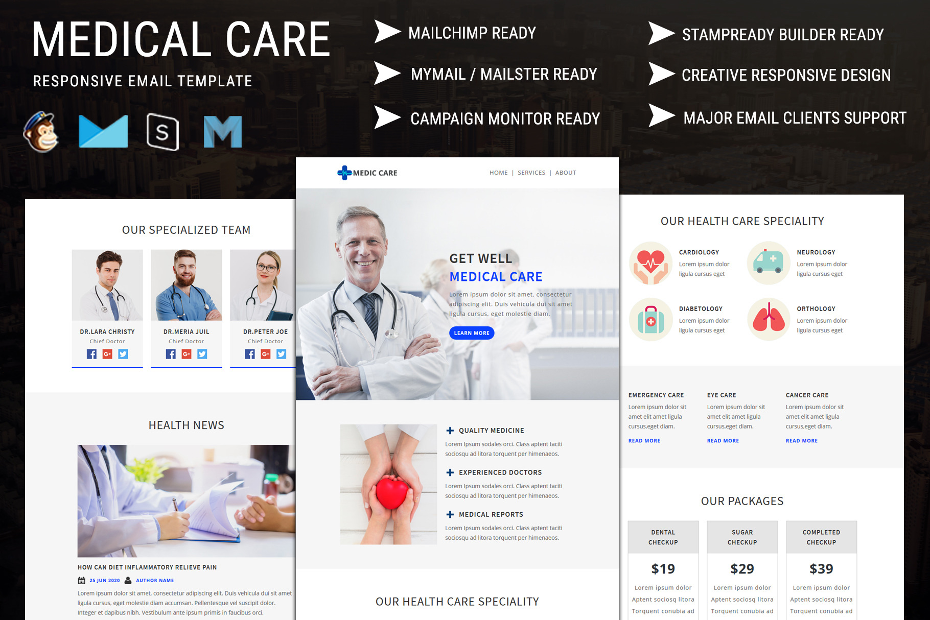 Medical Care - Email Template, an Email Template by Pennyblack Templates