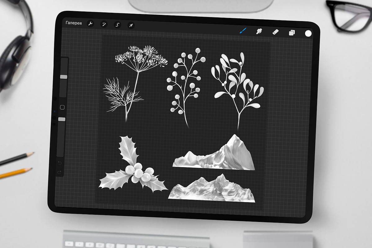 Winter Forest Brush Set for Procreate