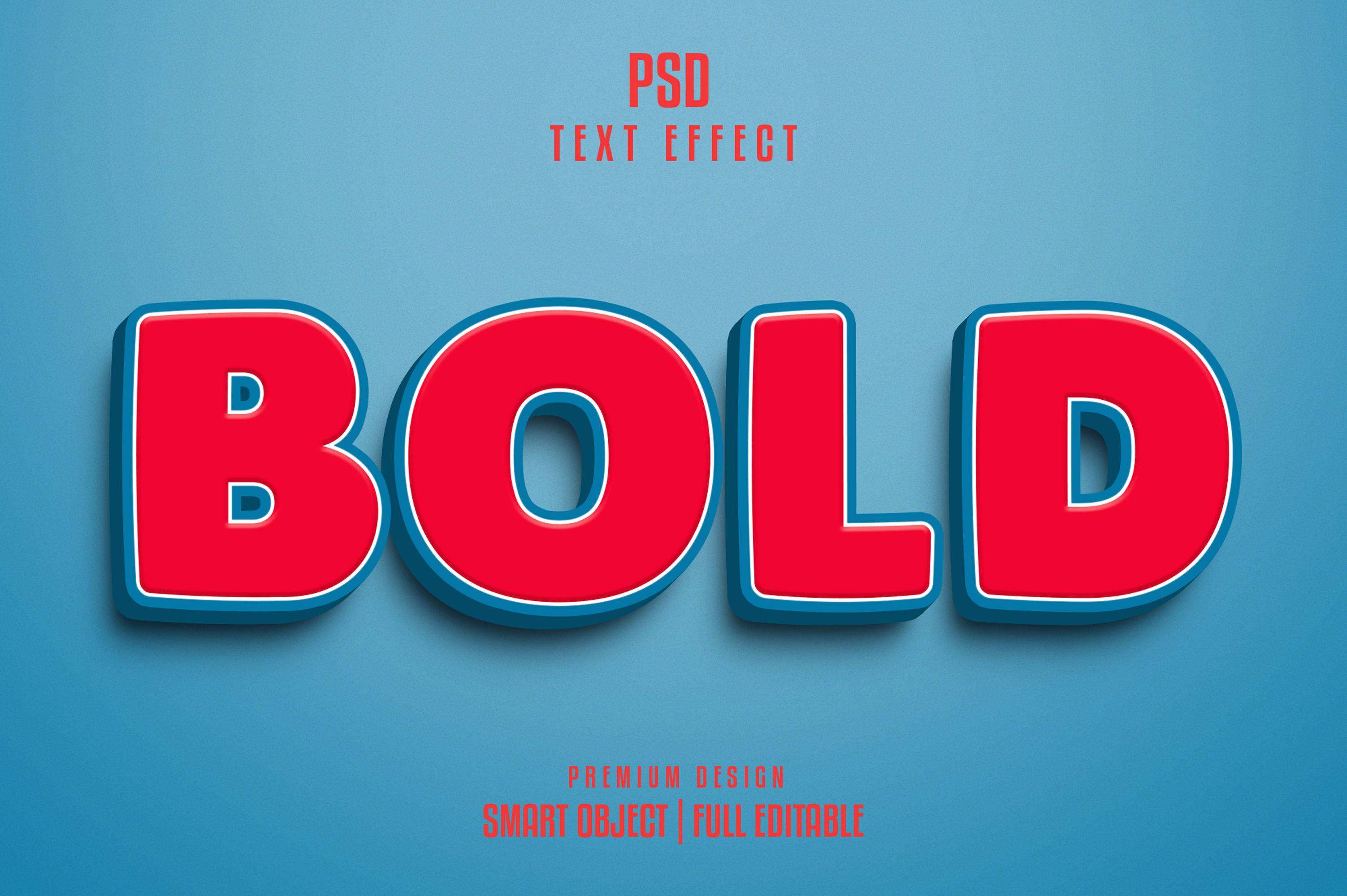 Bold 3d text effect, a Layer Style Add-On by himelgfx