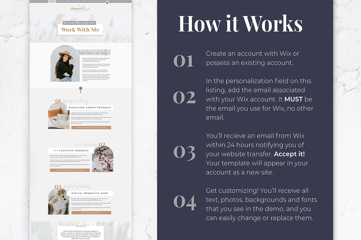 Wix Website Template | Desert Blue, a Wix Template by Thirty One Palms ...