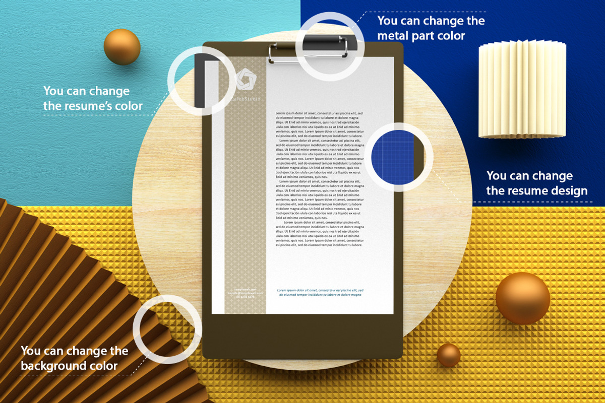 Resume Top View Mockup, a Print Template by Qaleb Studio | Creative Market
