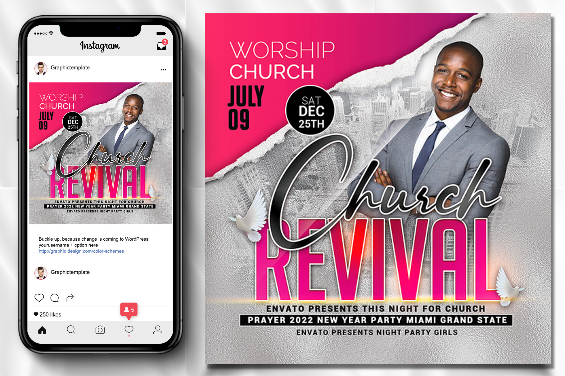 Church Revival Flyer, a Flyer Template by Psd Templates | Creative Market