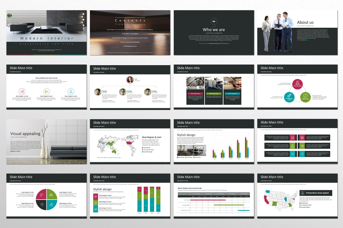Modern Interior PPT Template, a Presentation Template by GoodPello