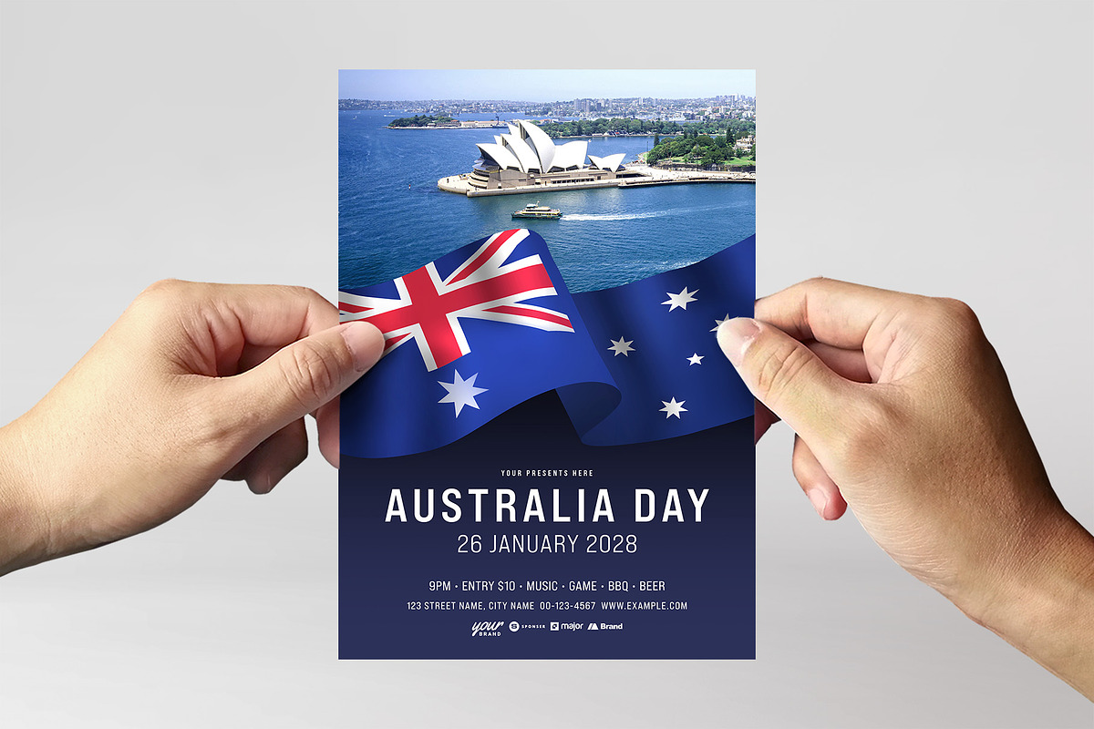 Australia Day Flyer Template, a Flyer Template by BrandPacks