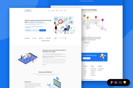 Analytics Landing Page Template, a Landing Page Template by 3djagan