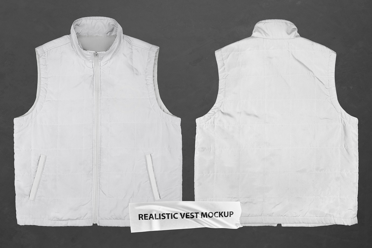 Realistic Vest Mockup, a Hoody Mockup by Uncentrifuged Pressure