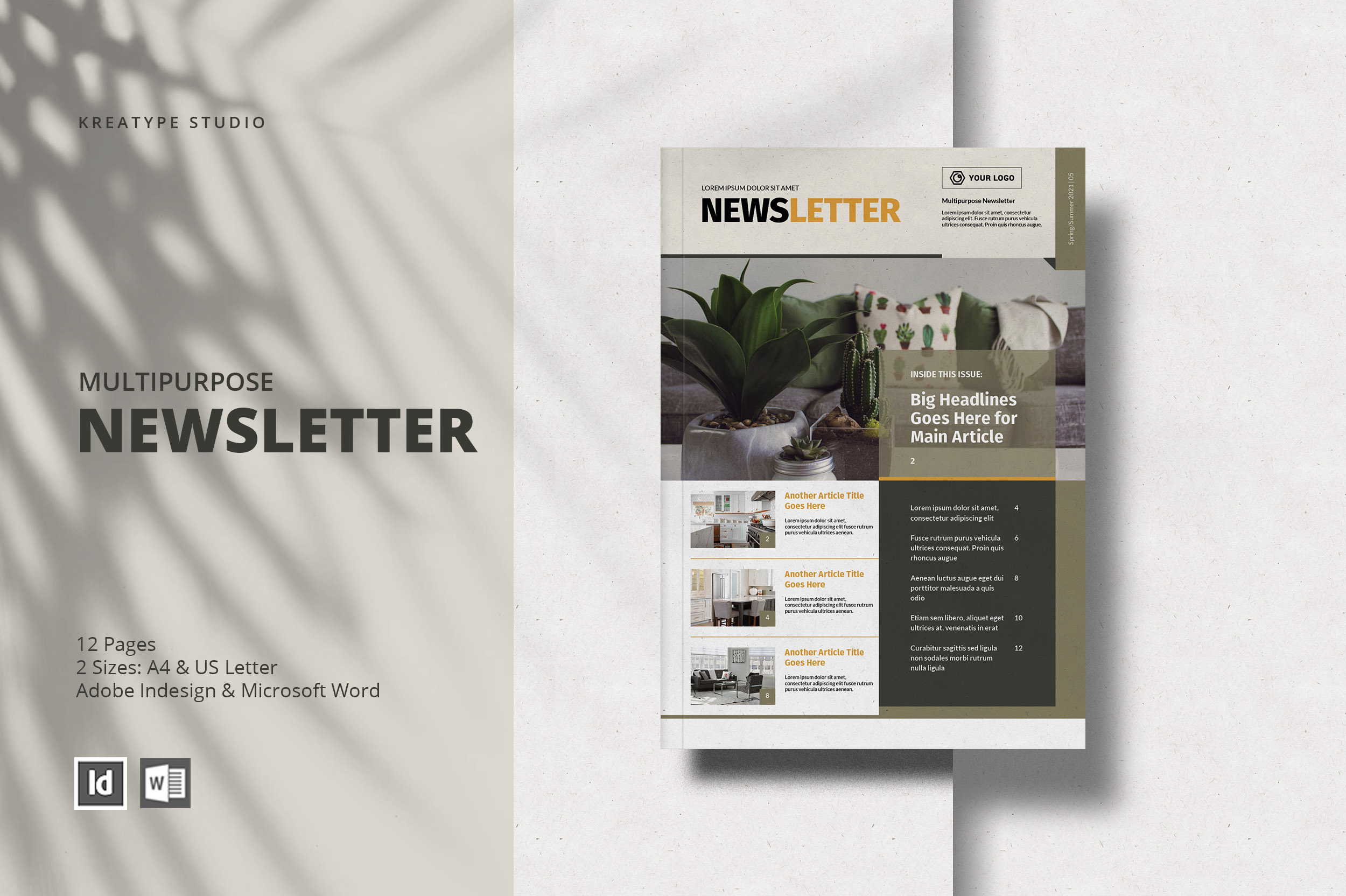 Multipurpose Newsletter, a Brochure Template by Kreatype Studio