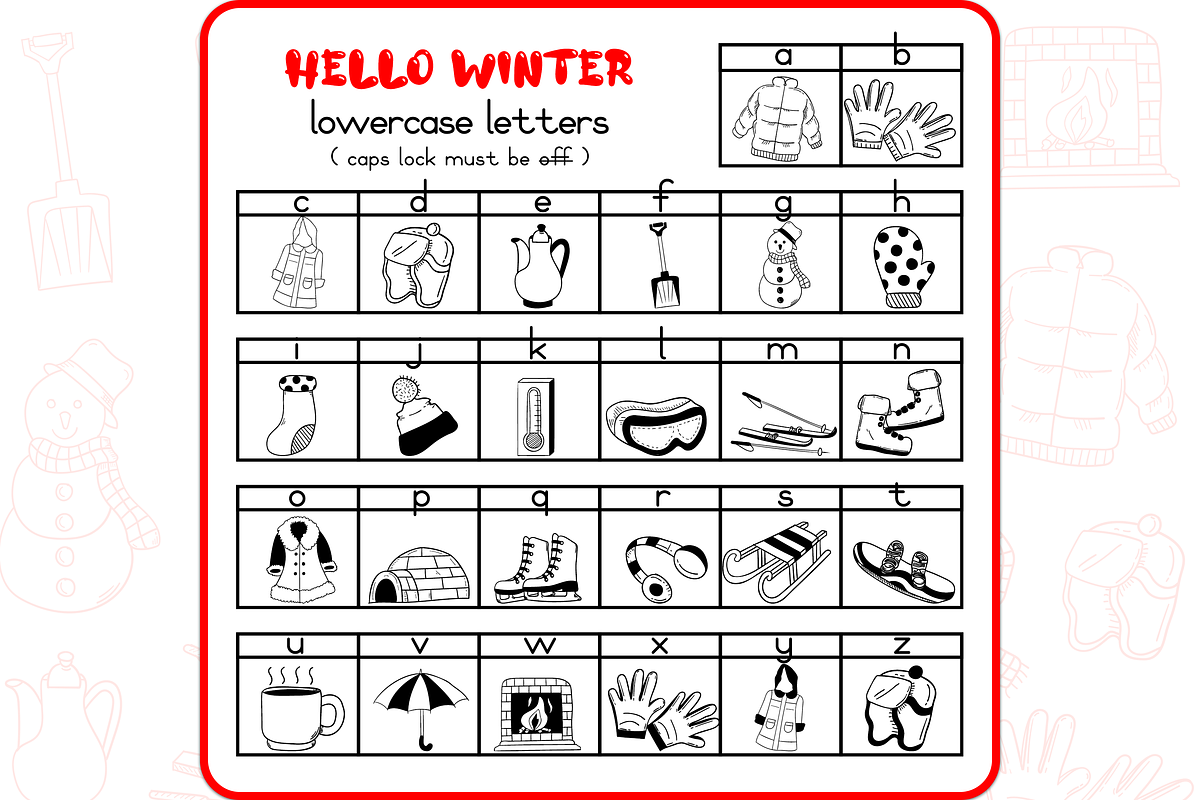 Winter Doodles - Dingbats Font, a Symbol Font by WADLEN