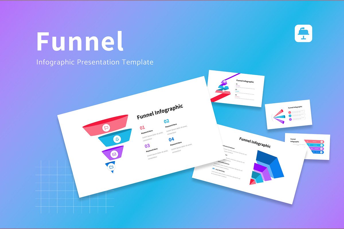 Funnel Infographic Keynote, a Presentation Template by Antstheme