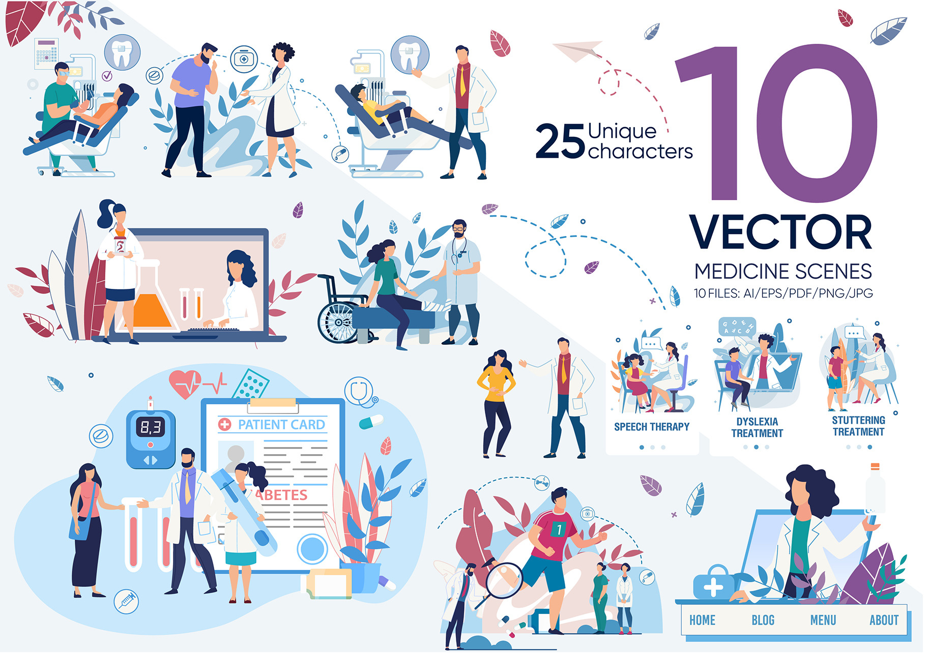 Vector Medical Scene, a Landing Page Template by Tera Vector