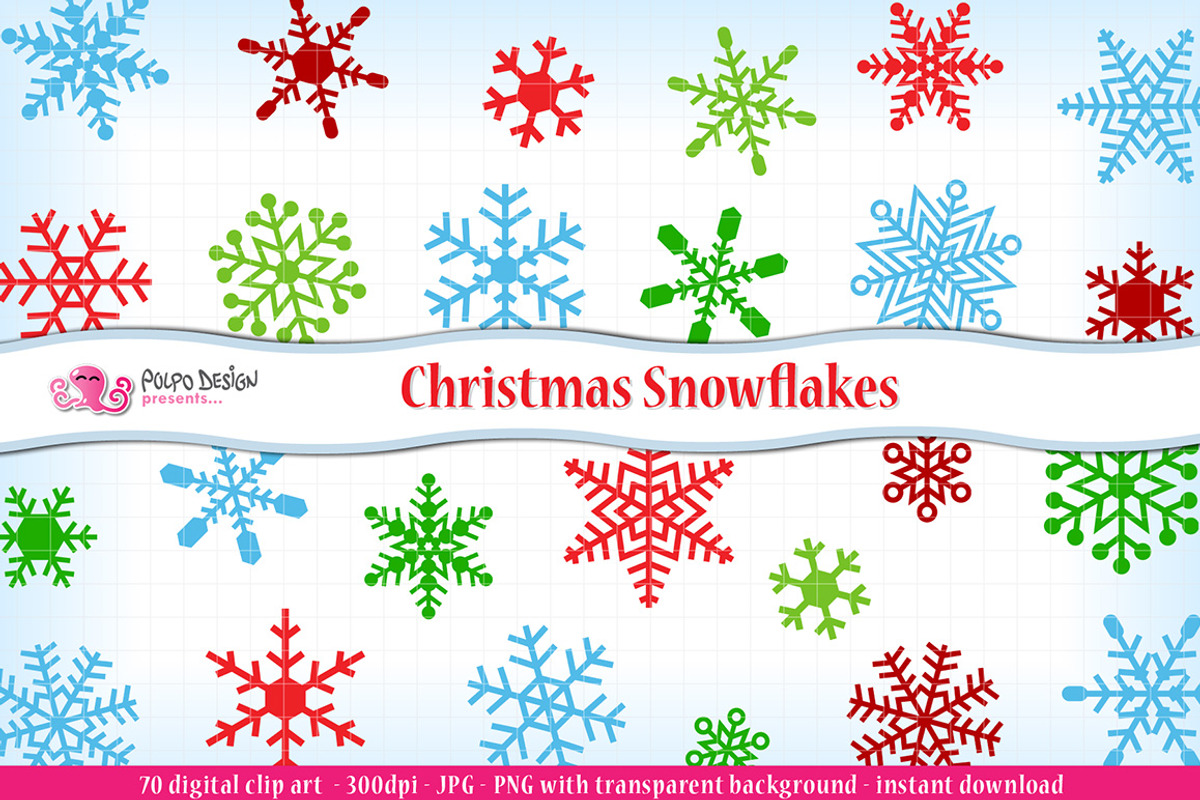Christmas Snowflakes clipart, an Object Graphic by PolpoDesign