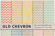 Digital paper old chevron color, a Pattern Graphic by burlapandlace