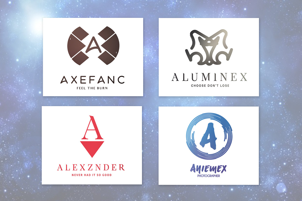 100 A Letter Alphabetic Logos, a Branding & Logo Template by AN Productions