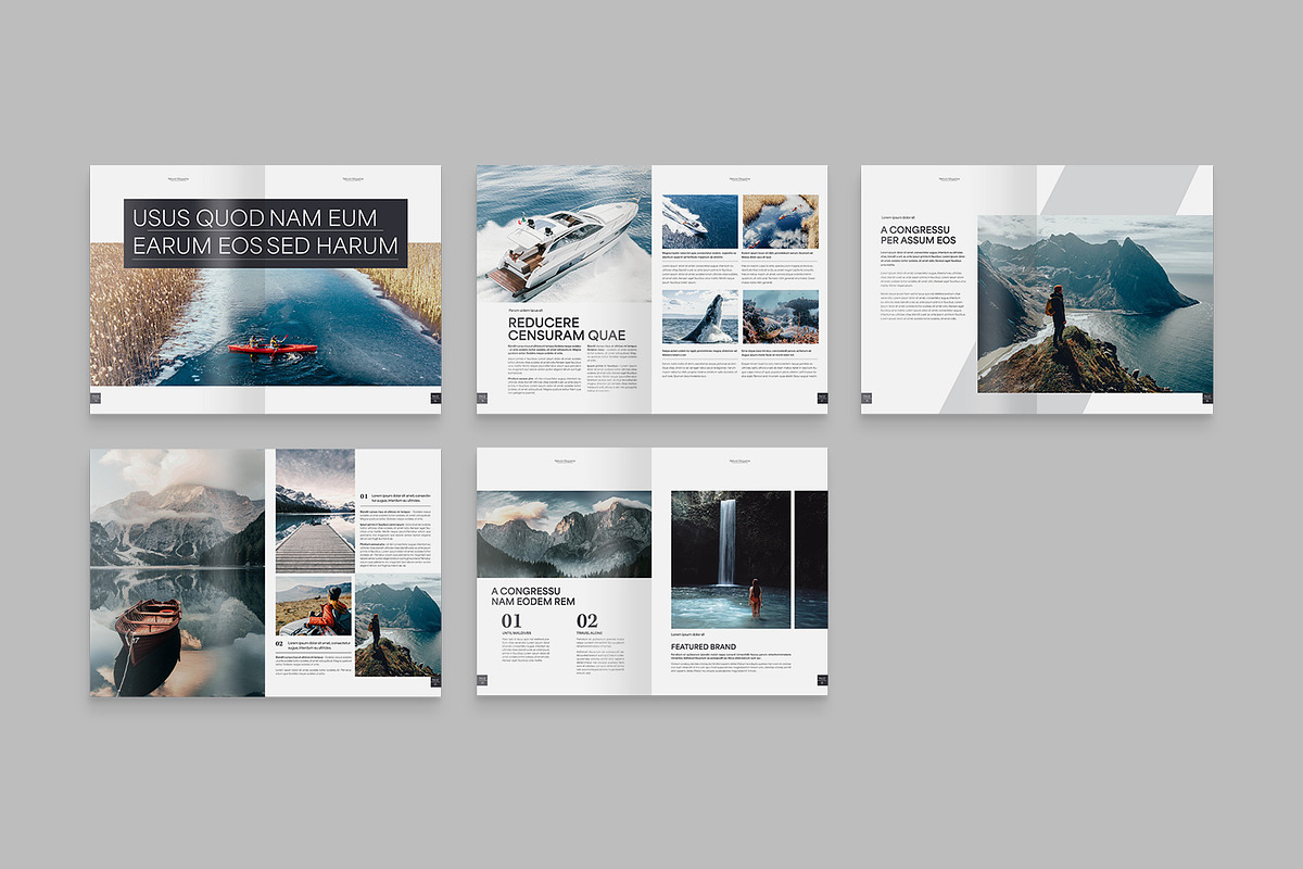 Simple Travel Magazine Template, a Magazine Template by BrandPacks