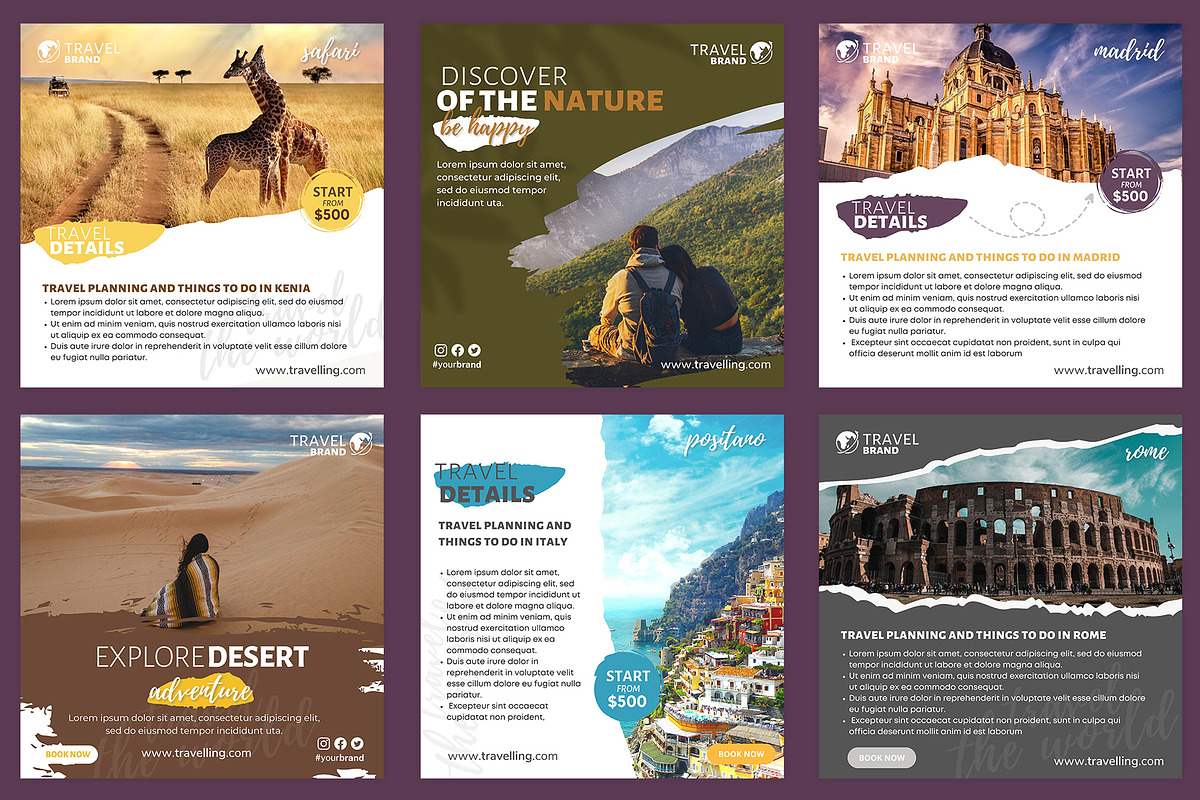 Canva instagram Travel Template, a Social Media Template by illycreative