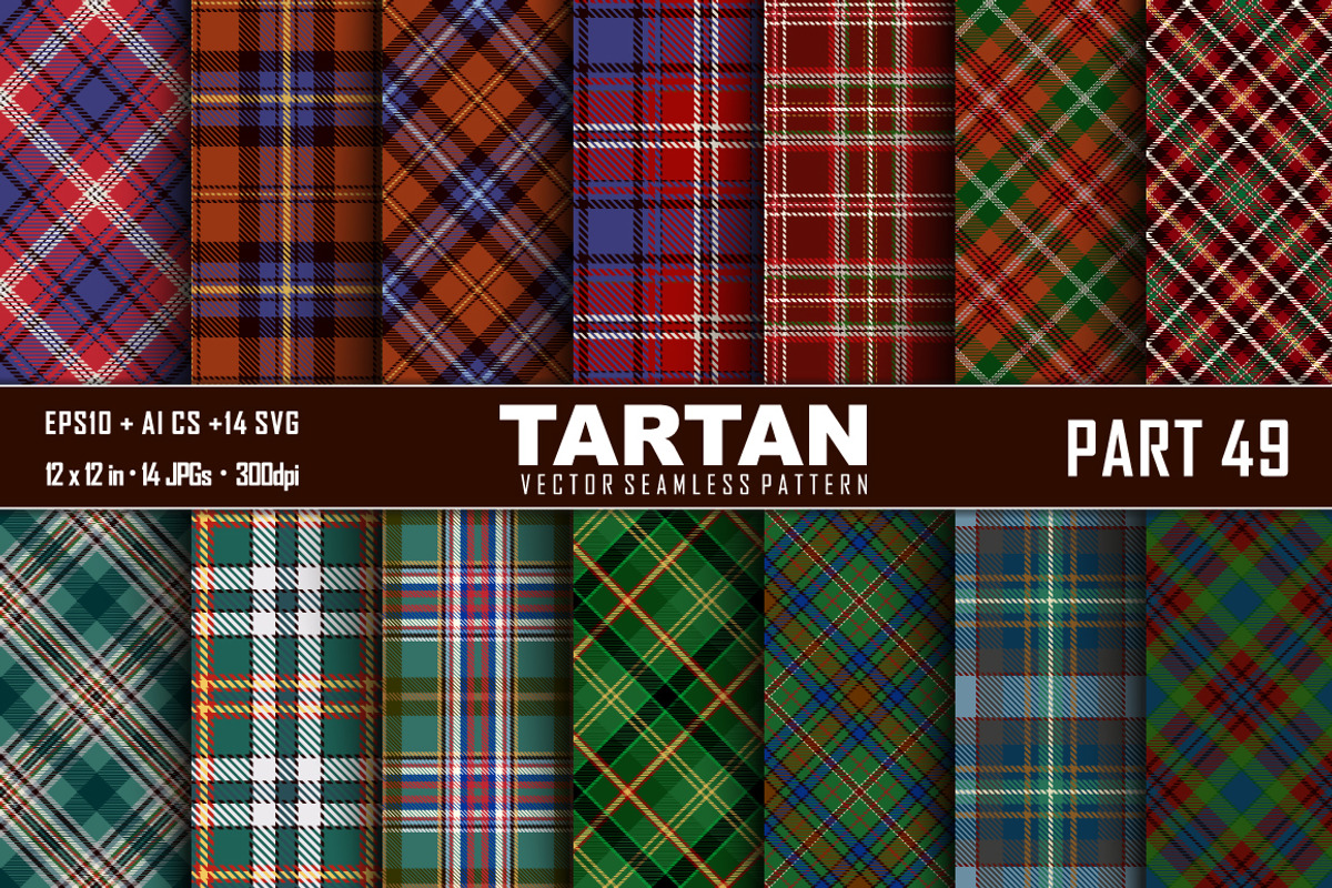 Seamless Tartan Pattern Part - 49, a Pattern Graphic by Vectorchoice