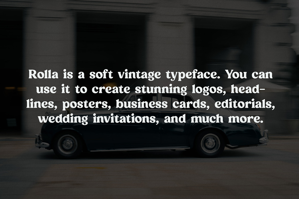 Rolla - Soft Vintage Typeface, a Serif Font by HipFonts