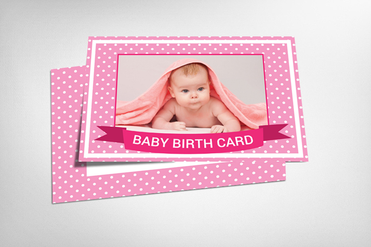 Baby Birth Card, a Card Template by graphicforest