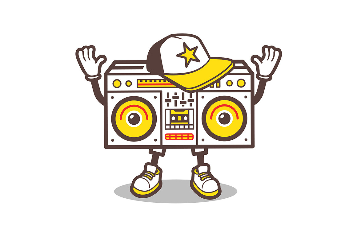 Cartoon boom box character, an Illustration by yurlick | Creative Market