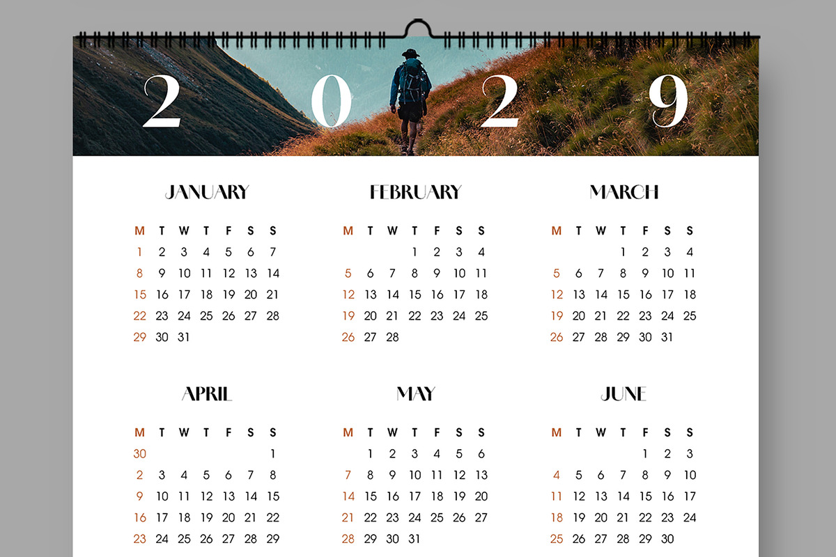 Calendar Set For 2026 To 2029 Years
