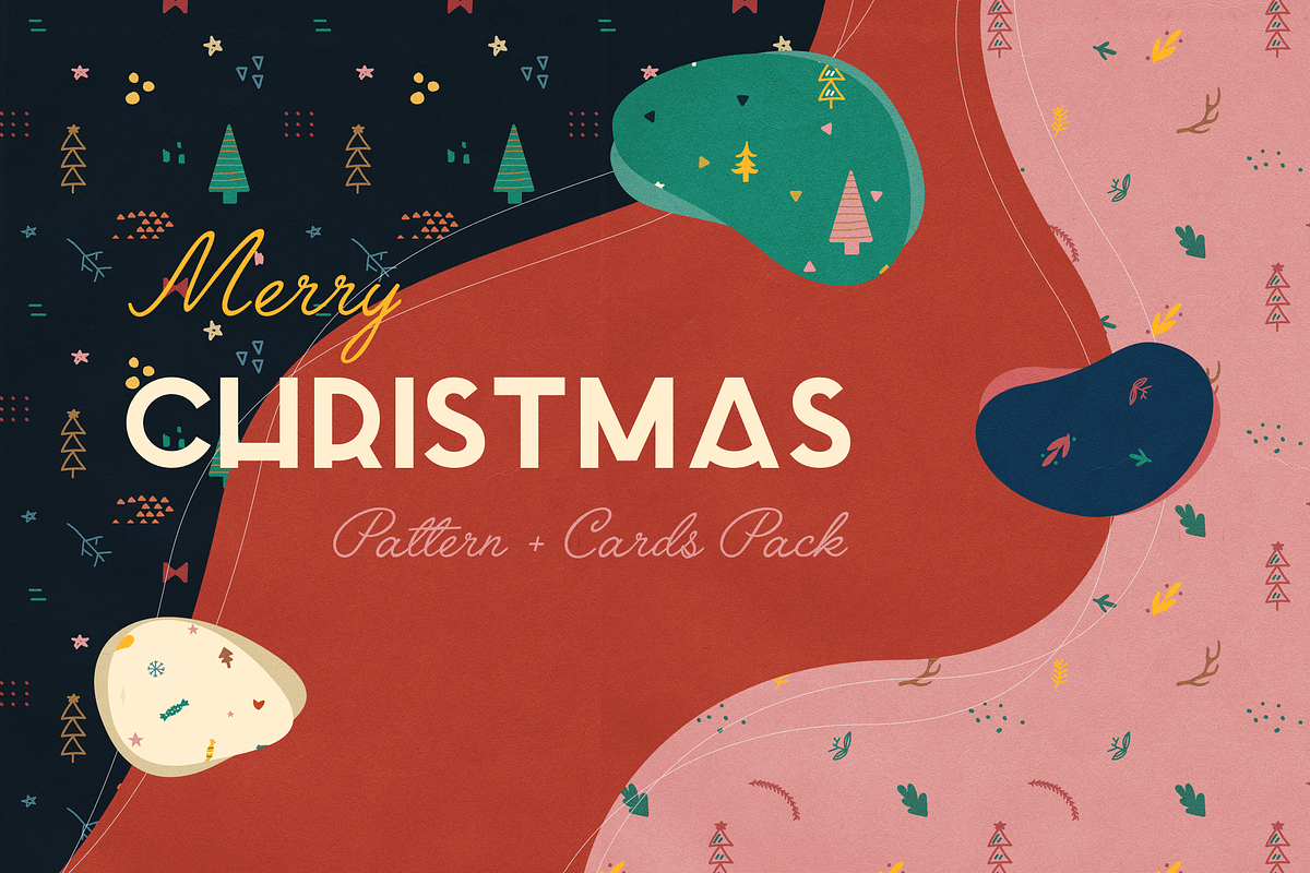 Holiday Patterns & Cards Design, a Decorative Illustration by SHOOM HOUSE