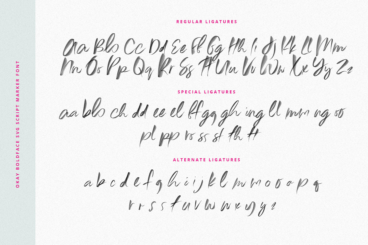 Okay Boldface SVG marker font, a Handwritten Font by Creativeqube ...