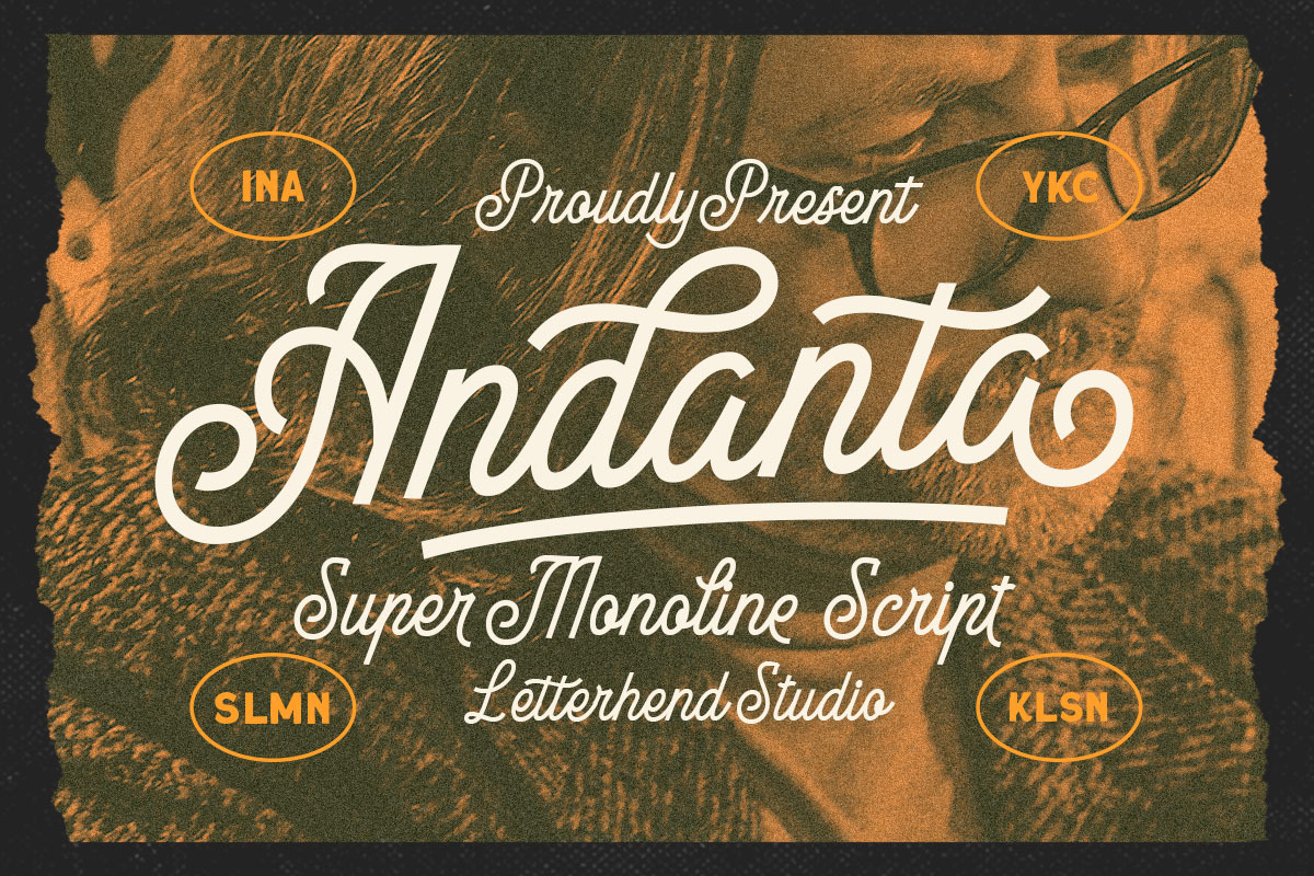 Adanta - Super Monoline Script, a Script Font by Letterhend Studio