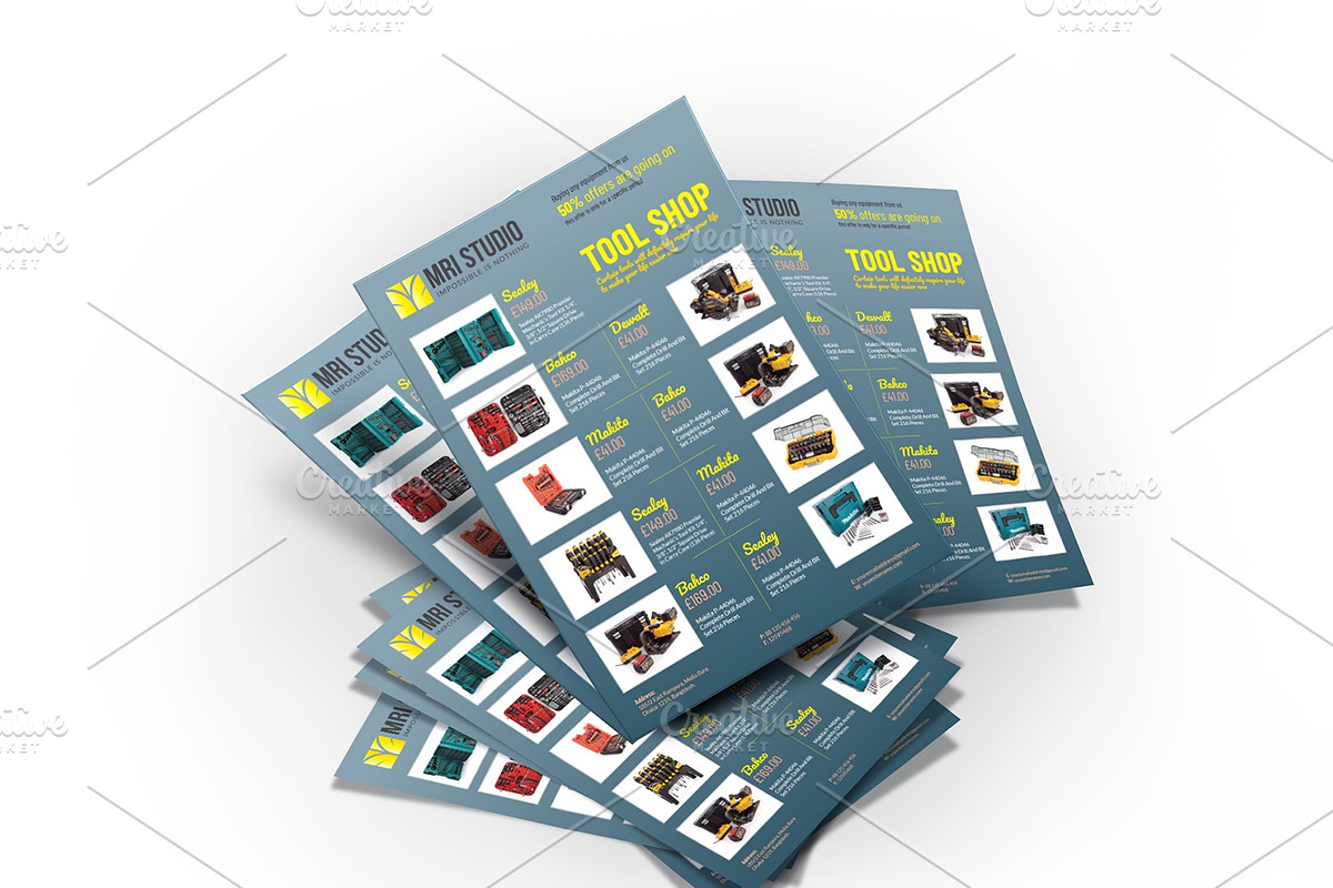 Tool Shop Flyer Template, a Flyer Template by MRI STUDIO