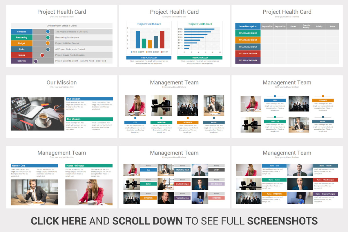 Project Management PowerPoint Design, a Presentation Template by OceanArt